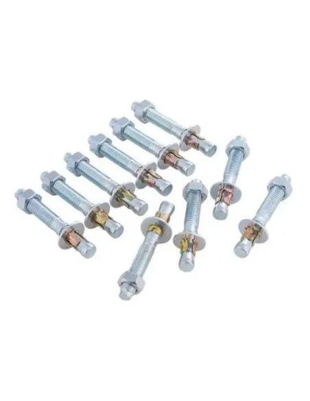 Perno de Anclaje Expansion Zincado 3/8 x 3 3/4 pulgadas pack de 10 und