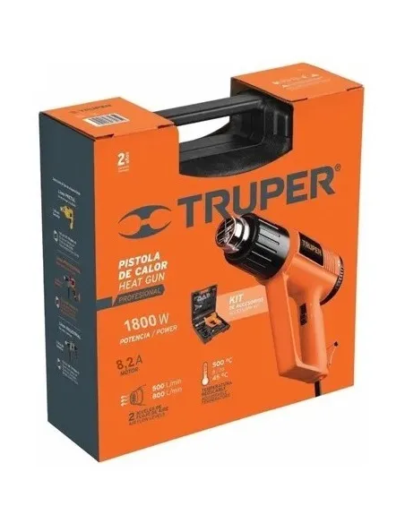 Pistola De Calor, Truper, Profesional,con Kit De Accesorios.